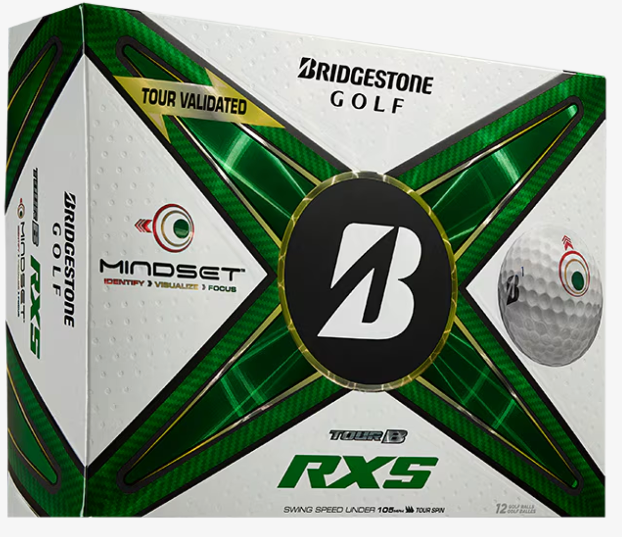 BRIDGESTONE 2024 TOUR B RXS Mindset 12 Pack Golf Balls l Golf Paradise Terrey Hills